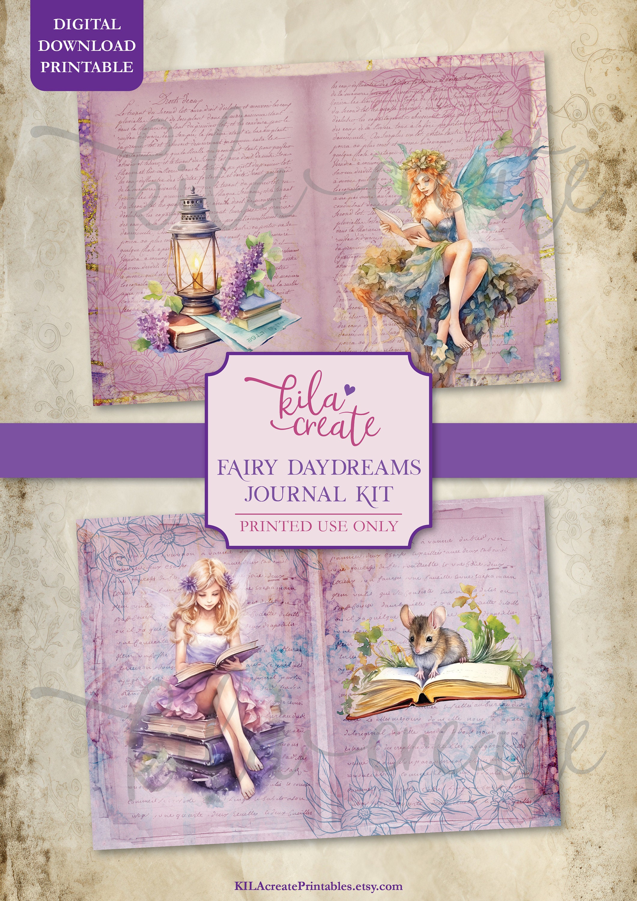 Fairy Daydreams Journal Kit, Fairy Books Journal, Magical Reading Junk ...