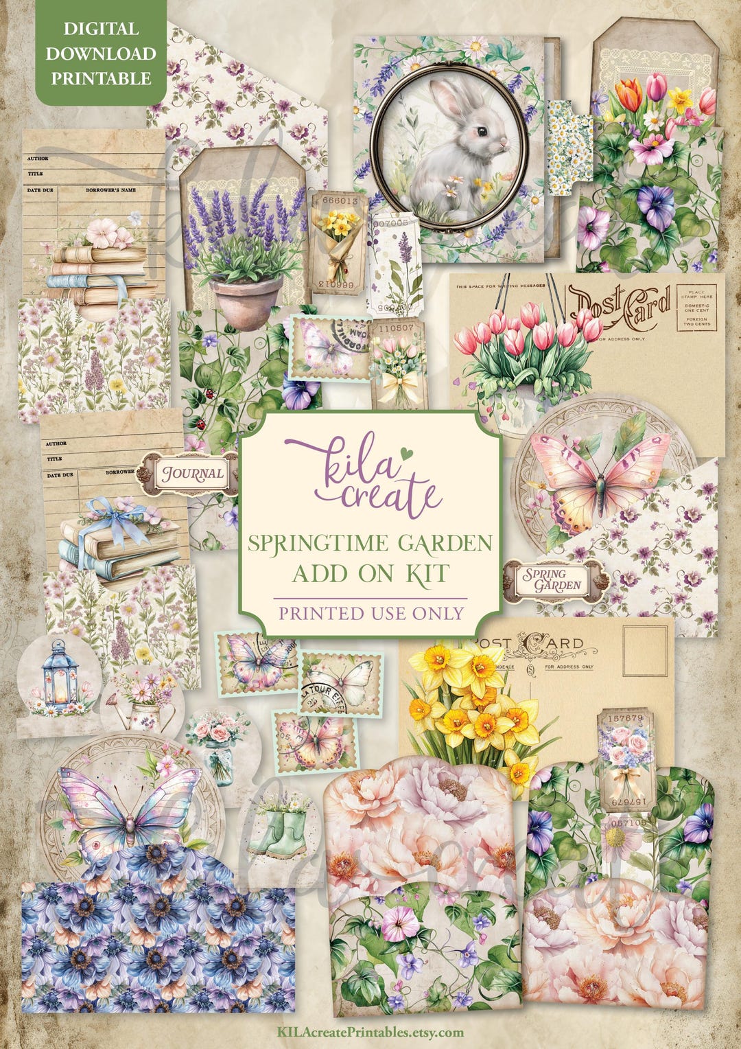 Springtime Garden Add on Kit, Spring, Flowers, Garden, Gardening, Four ...