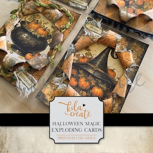 Halloween Magic Exploding Cards, Journal Topper, Halloween Journal ...