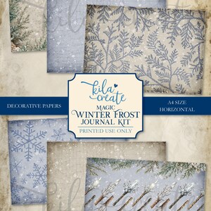 Magic Winter Frost Journal Kit, Witch Ephemera, Winter Journal, Pagan ...