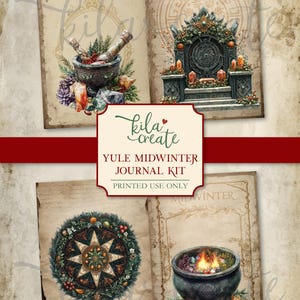 Yule Midwinter Journal Kit, Winter Solstice Pagan Holiday, Yuletide ...