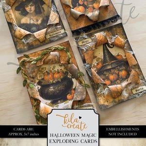 Halloween Magic Exploding Cards, Journal Topper, Halloween Journal ...