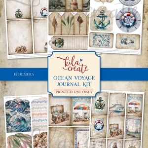 Ocean Voyage Journal Kit, Nautical Journal Printable, Sea, Ocean ...