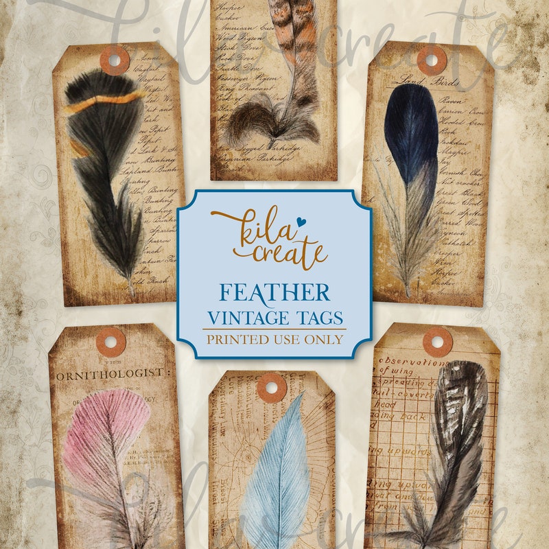 Feather Tags - Etsy