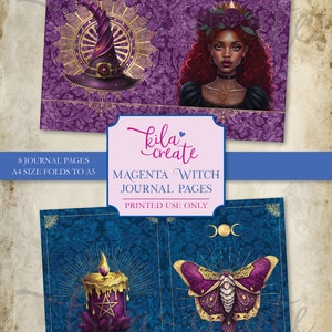 Magenta Witch Journal Pages, Grimoire Gothic Magic Spells Witches ...