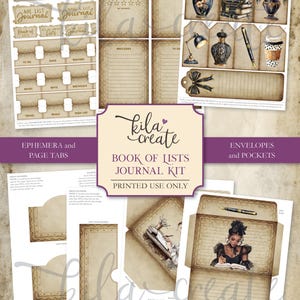 Book of Lists Journal Kit, List Writing Journal, Lists Journal Pages ...