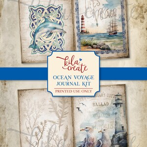Ocean Voyage Journal Kit, Nautical Journal Printable, Sea, Ocean ...
