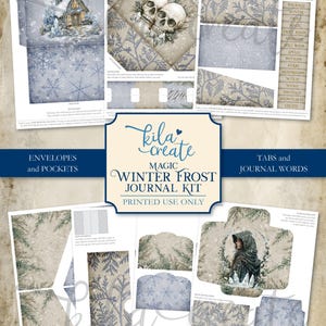 Magic Winter Frost Journal Kit, Witch Ephemera, Winter Journal, Pagan ...