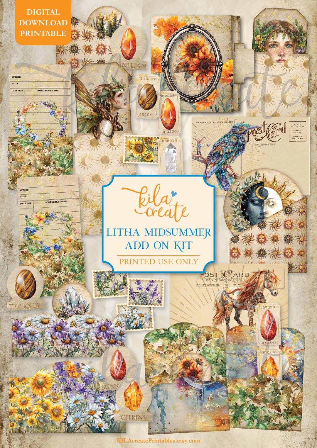 Litha Midsummer Add on Kit, Summer Solstice Pagan Holiday, Sun, Wheel ...