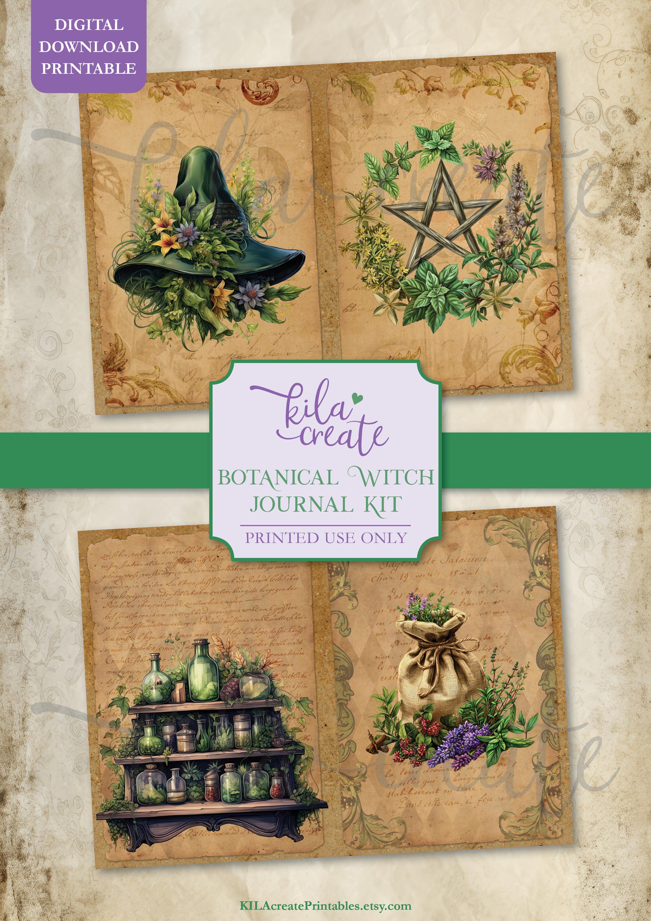 Botanical Witch Journal Kit, Herb Witch Journal, Herbs, Spring Witch ...