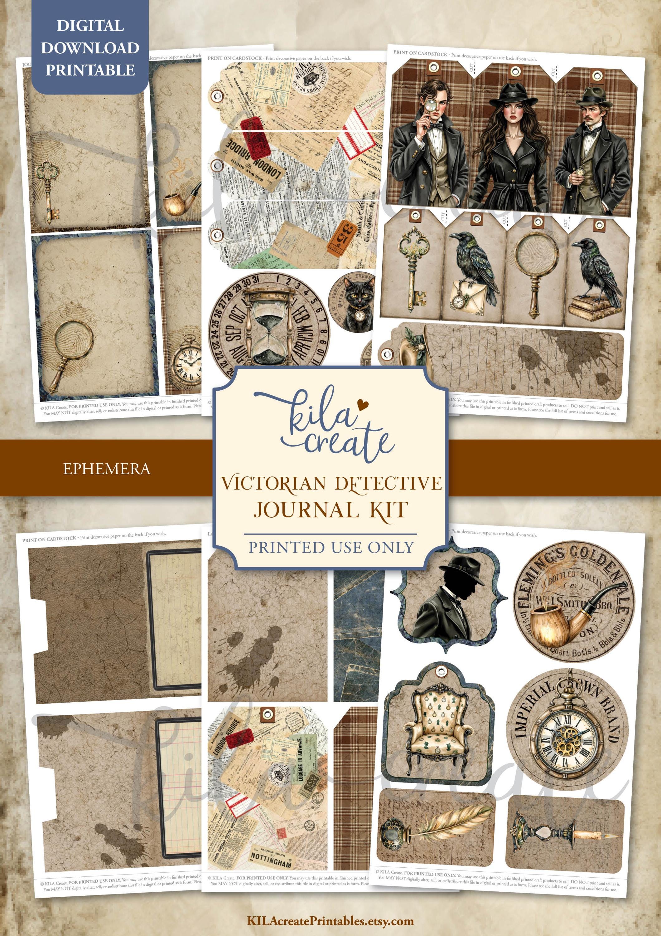 Victorian Detective Journal Kit, London, Sleuth, Sherlock Holmes, Crime ...