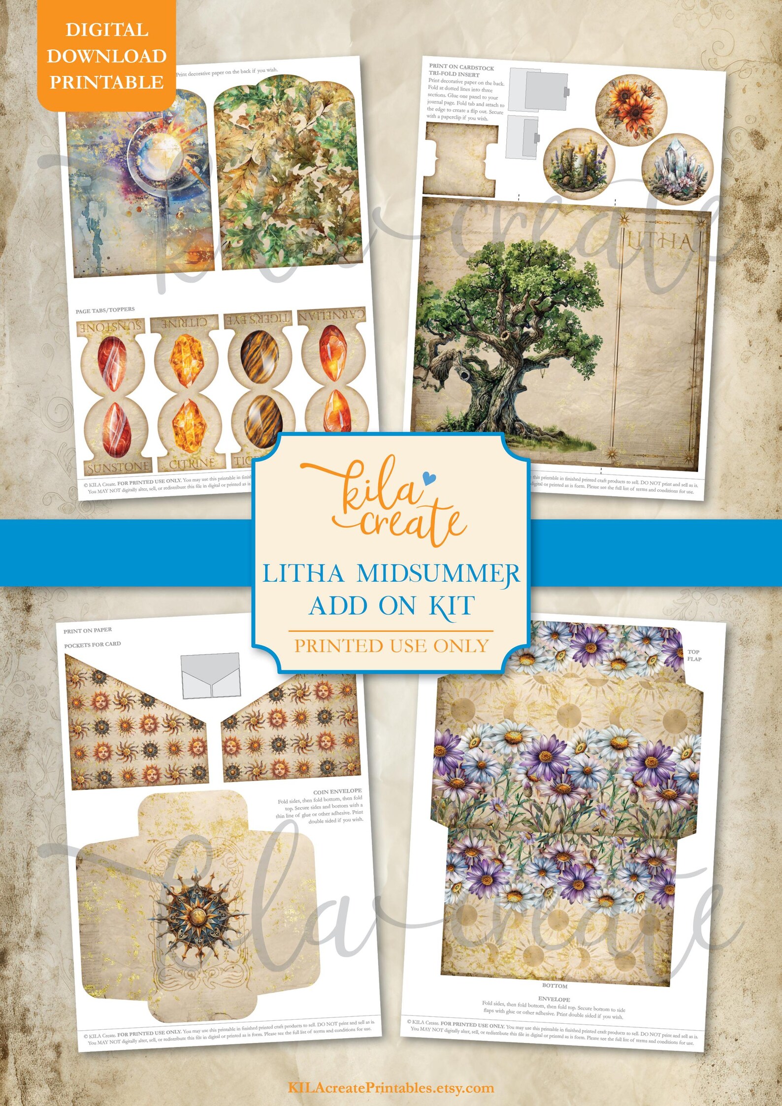 Litha Midsummer Add on Kit, Summer Solstice Pagan Holiday, Sun, Wheel ...