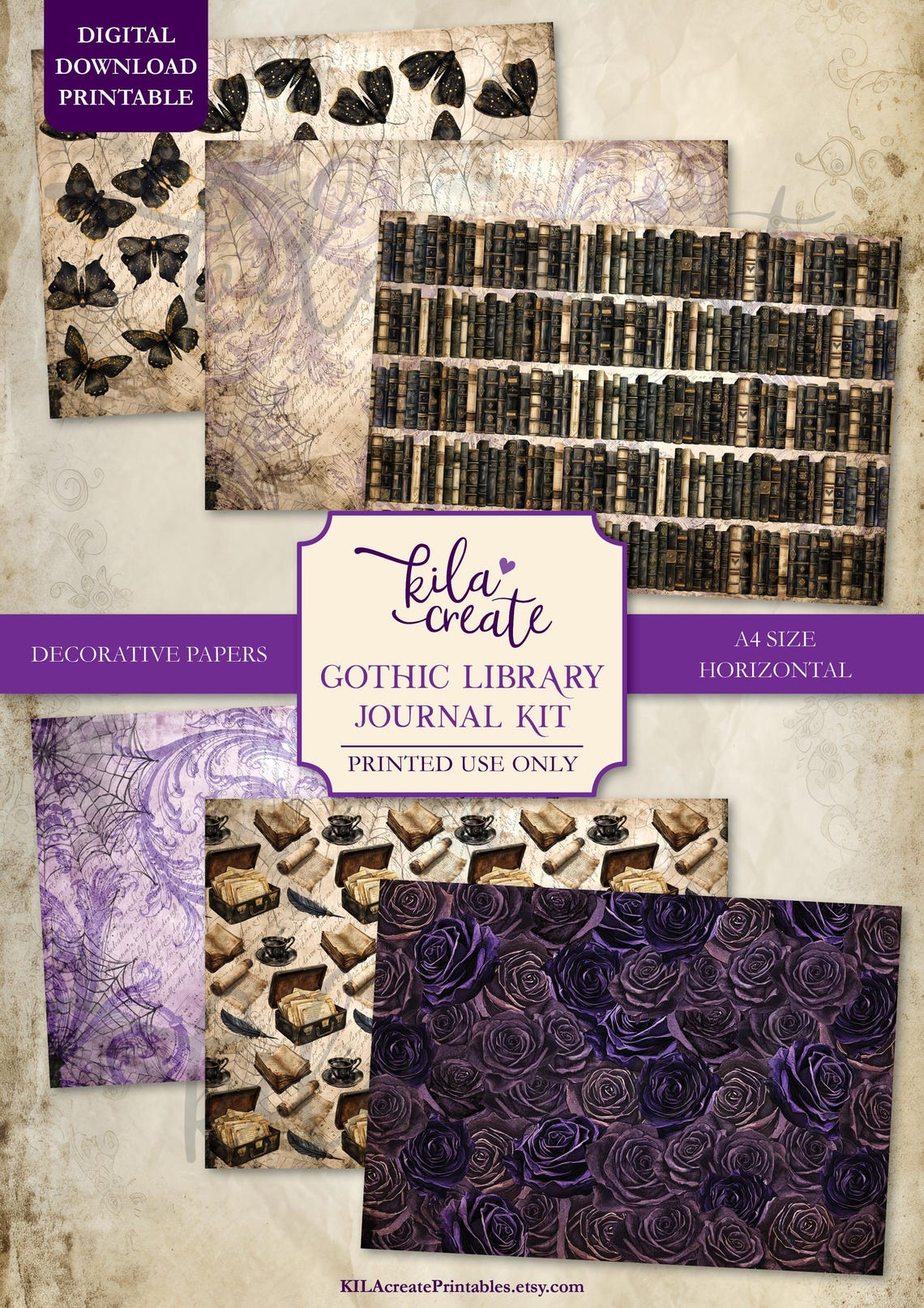 Gothic Library Journal Kit, Dark Academia Journal, Books, Gothic Book ...