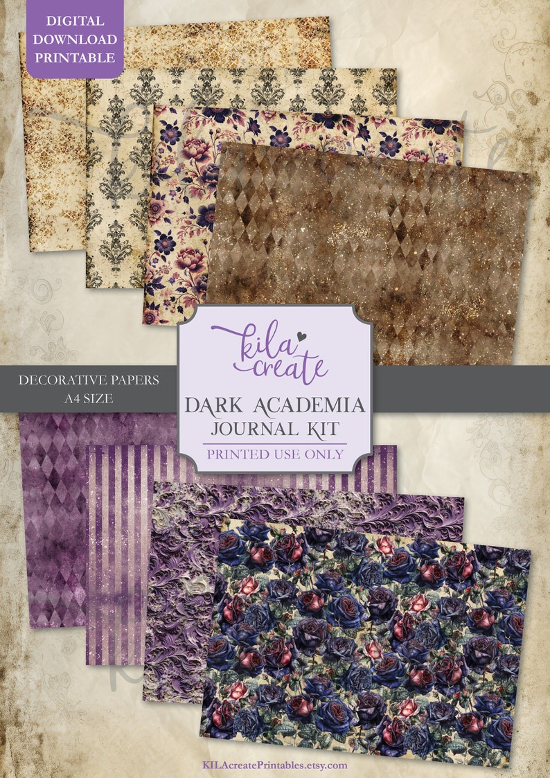 Dark Academia Journal Kit, Gothic Library Journal, Gothic Book Lover ...