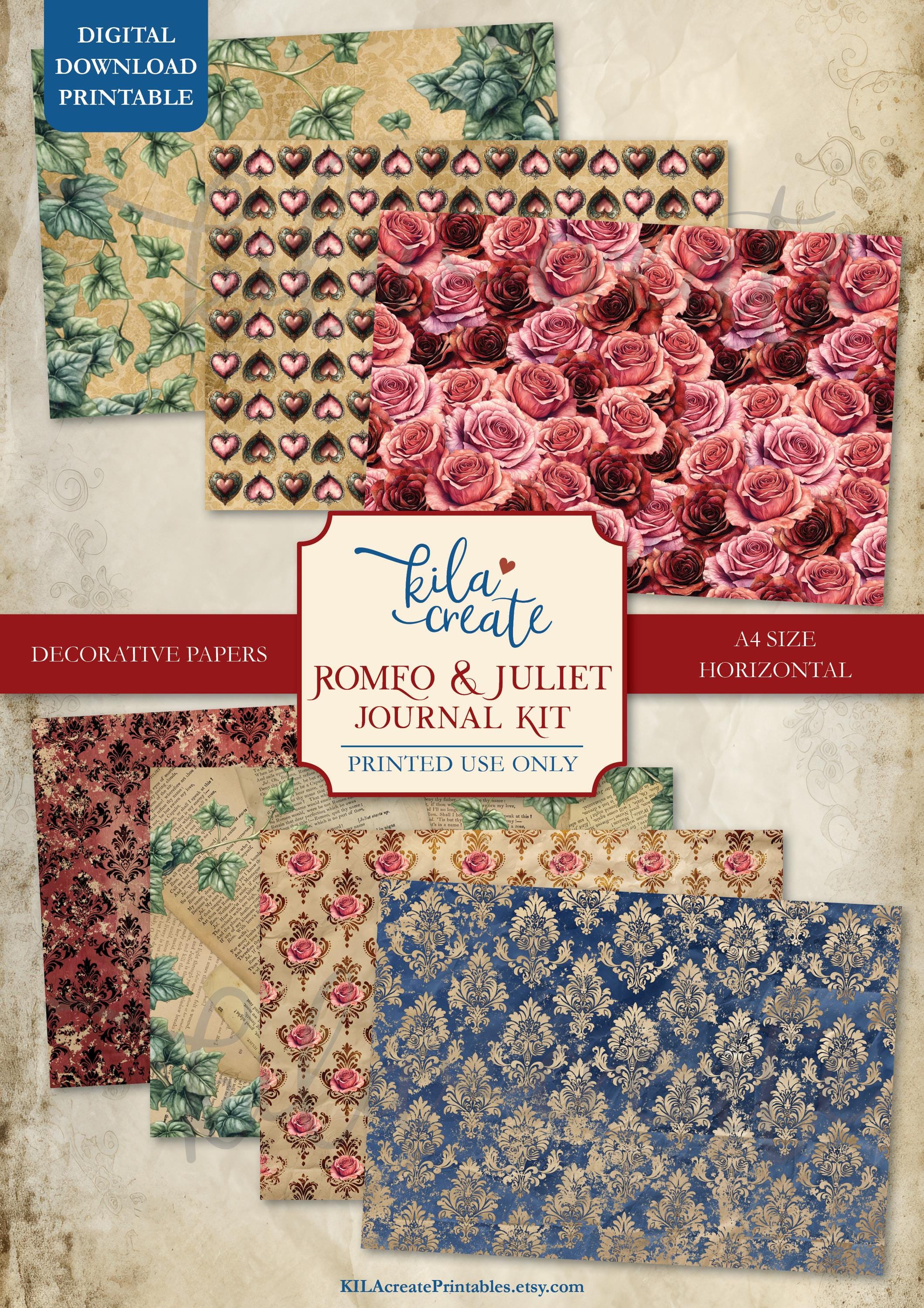Romeo and Juliet Journal Kit, Romance Journal Kit, Forbidden Love ...
