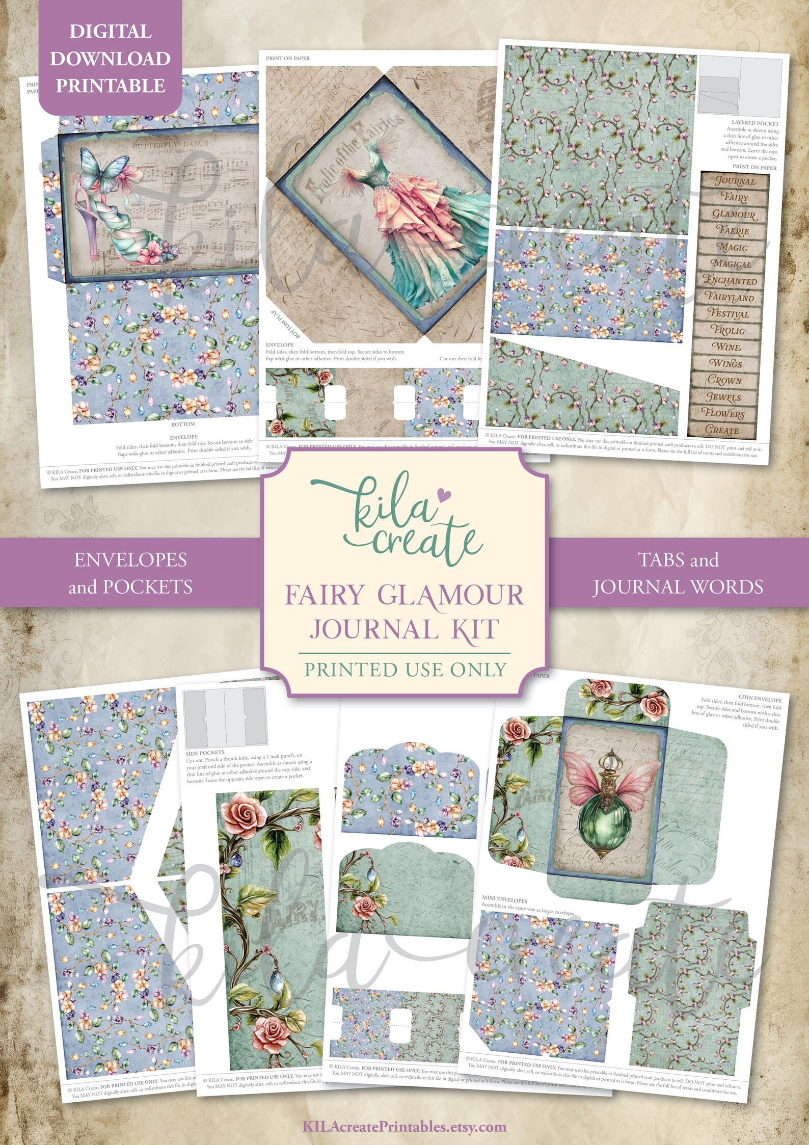 Fairy Glamour Journal Kit, Fairy Junk Journal, Magical Journal, Faerie ...