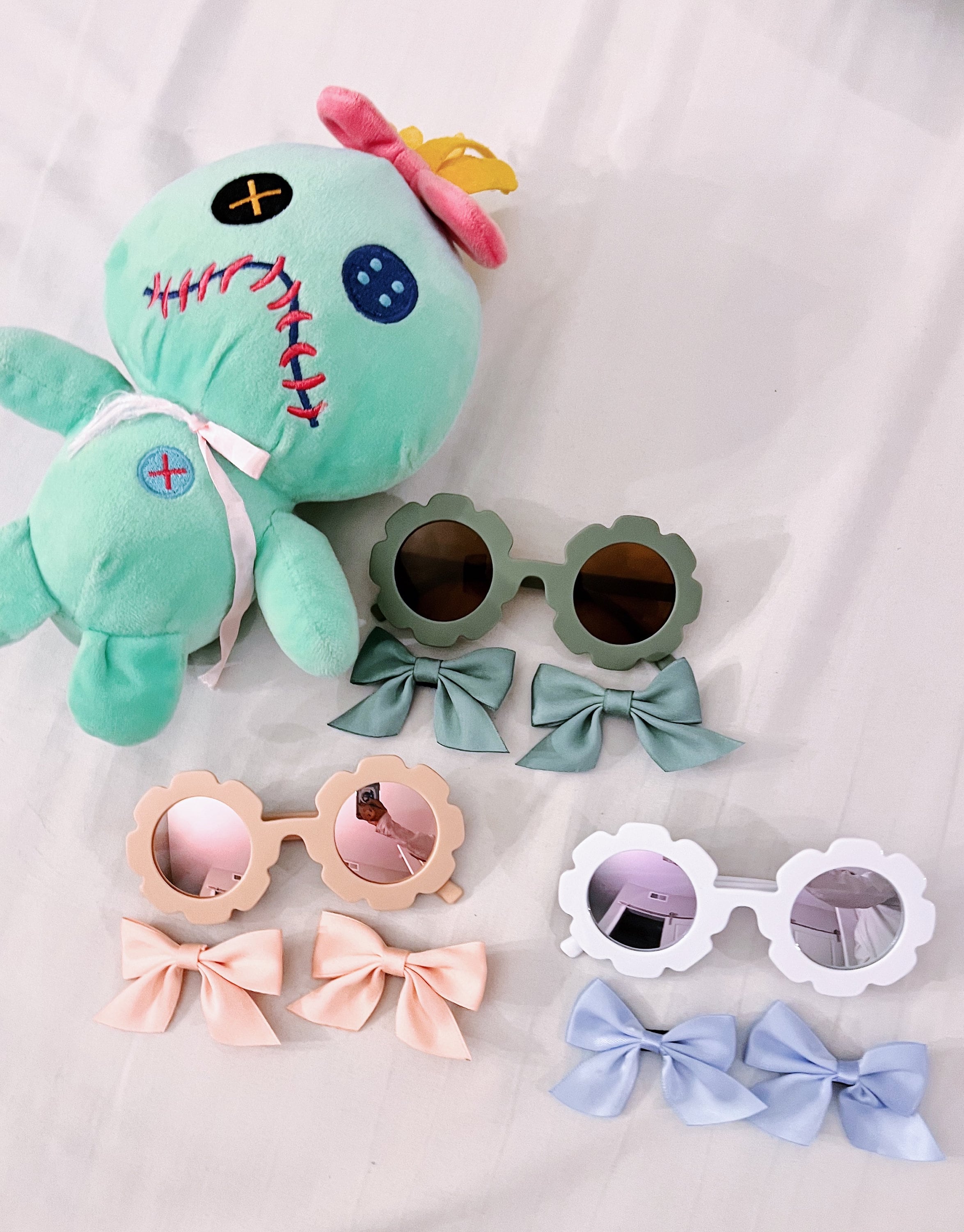 The Hobi Sunshine Set - Mini Sunglasses & Hair Bows - Etsy