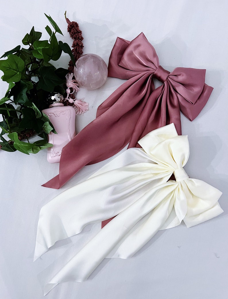 The Alice Large Satin Hair Bow Etsy