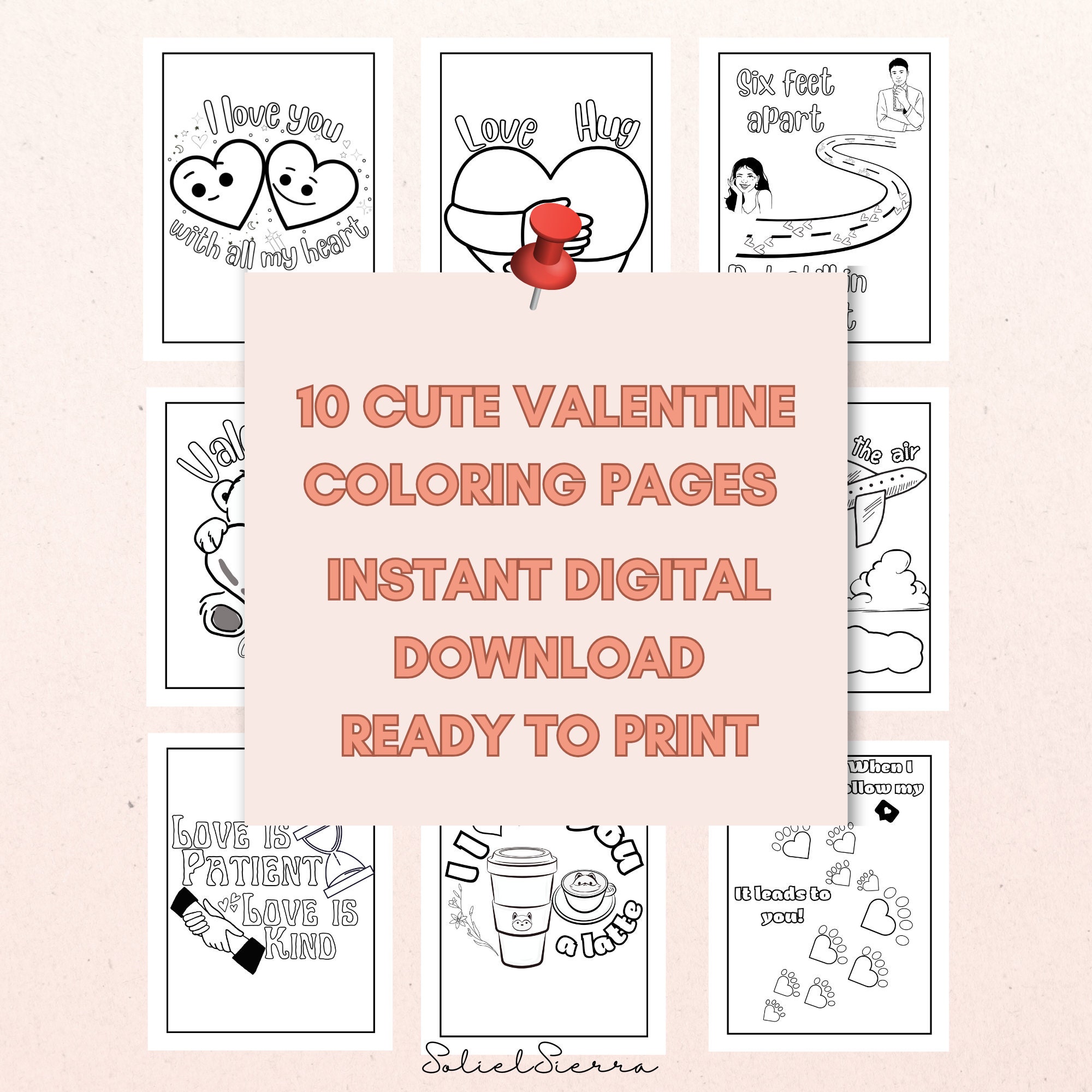 Valentine Coloring Pages, Printable Valentine Coloring Pages, Cute ...