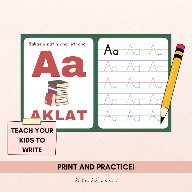 Busy Book, Printable ABAKADA Tracing Activity, Alphabet Tracing ...
