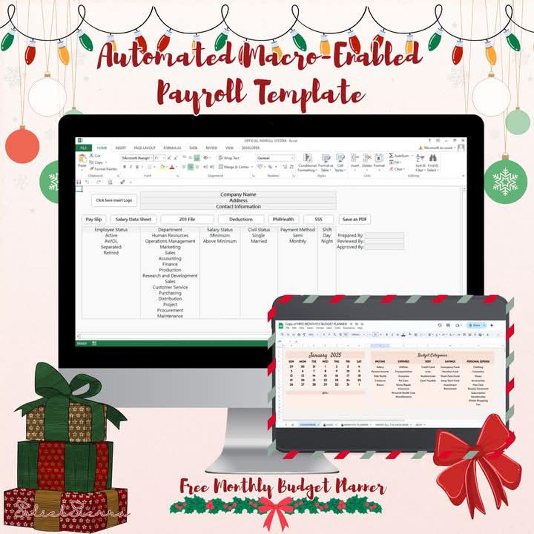 Philippine Payroll Excel Template for Small Business Owner With Free ...