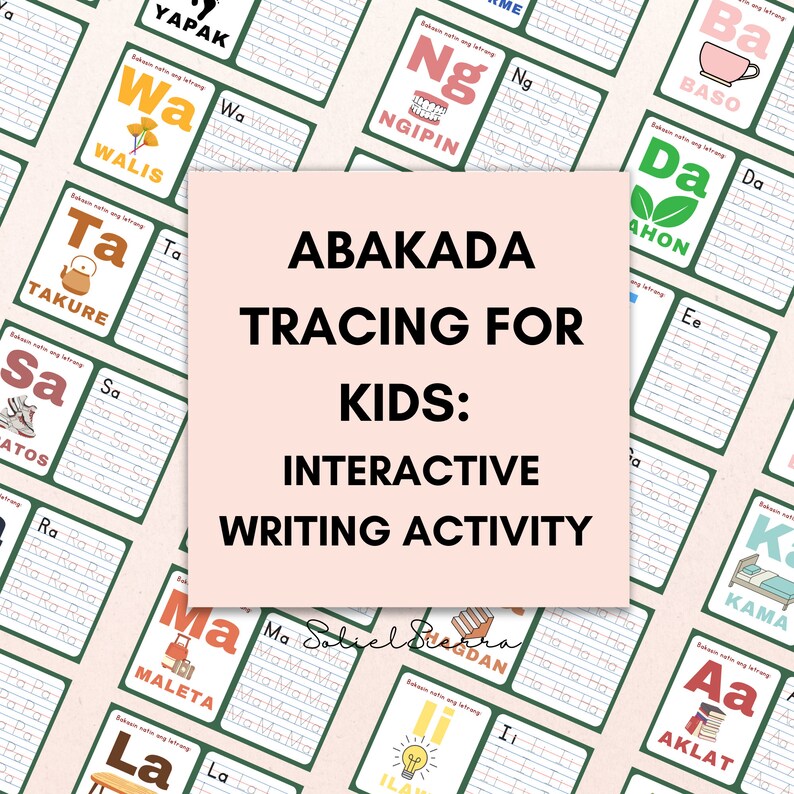 ABAKADA Tracing Letter Worksheet for Kids, Preschool Writing Activity ...