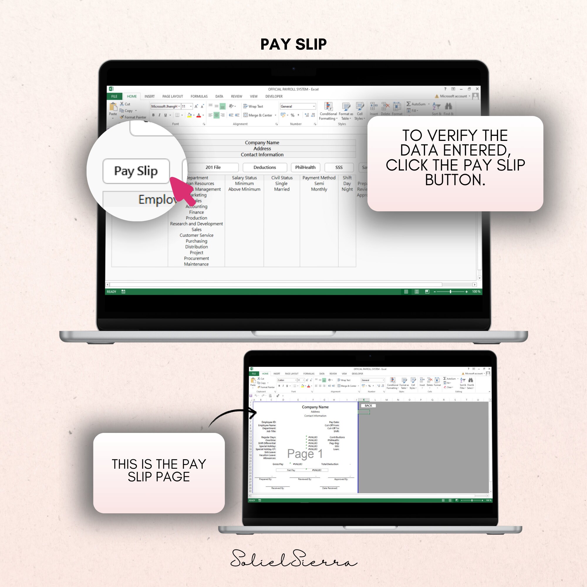 Philippine Payroll Template, Small Business, Payroll Excel, Official ...