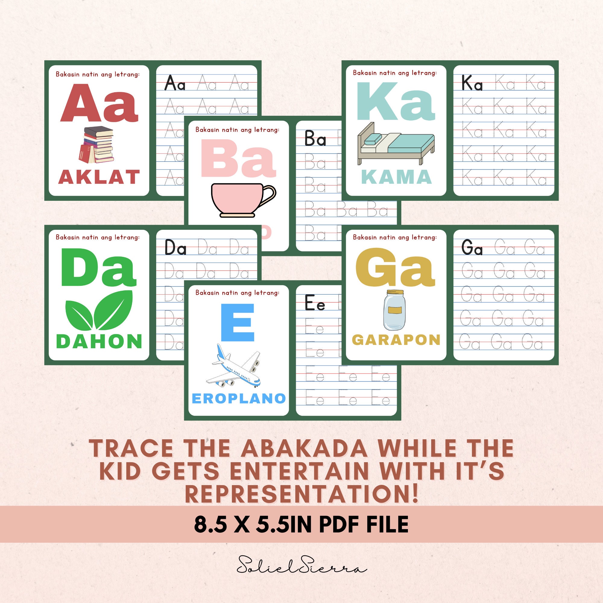 Printable Busy Books, Trace Alphabet, Trace ABAKADA, Interactive ...