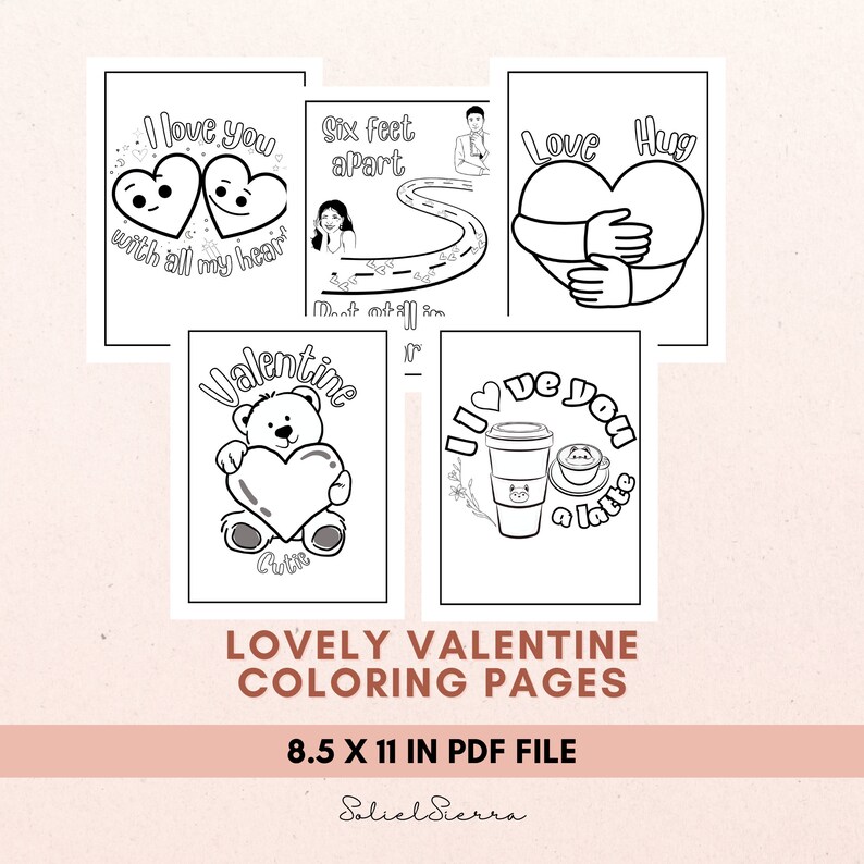 Valentine Coloring Pages, Printable Valentine Coloring Pages, Cute ...