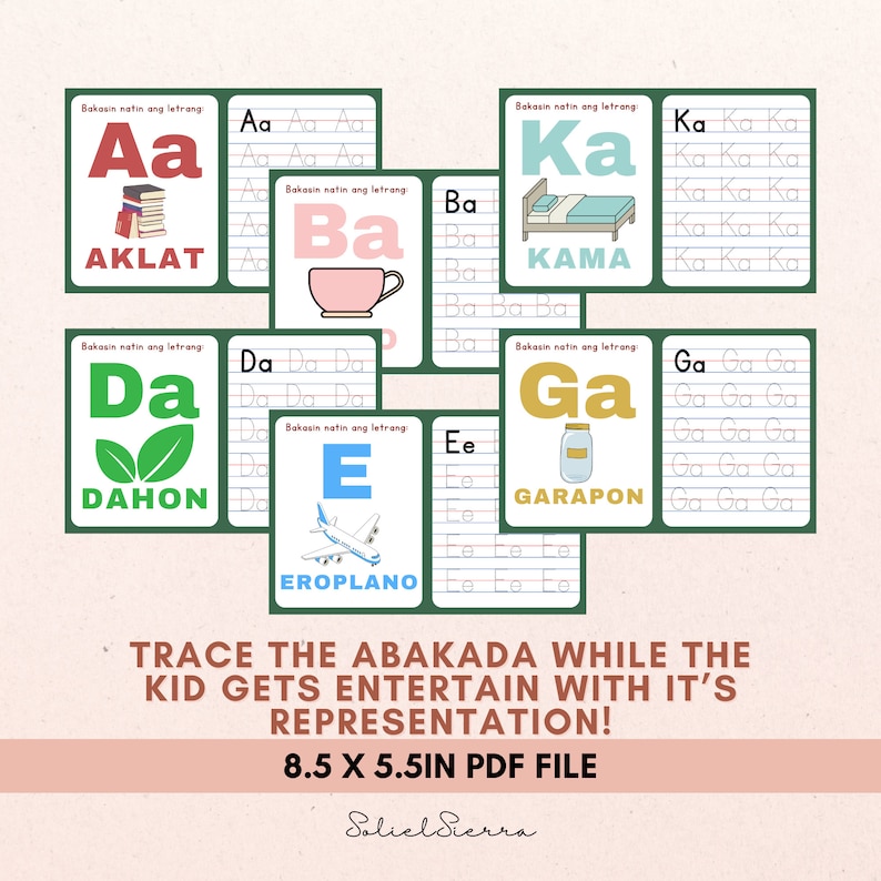 Busy Book, Printable ABAKADA Tracing Activity, Alphabet Tracing Worksheet for Kids, Writing ...