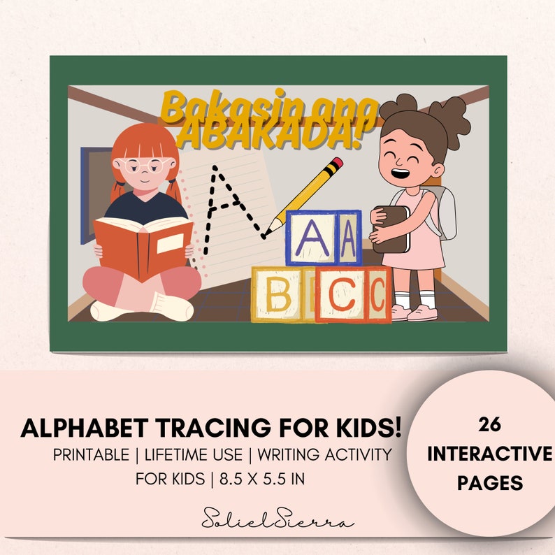 Printable Busy Books, Trace Alphabet, Trace ABAKADA, Interactive ...