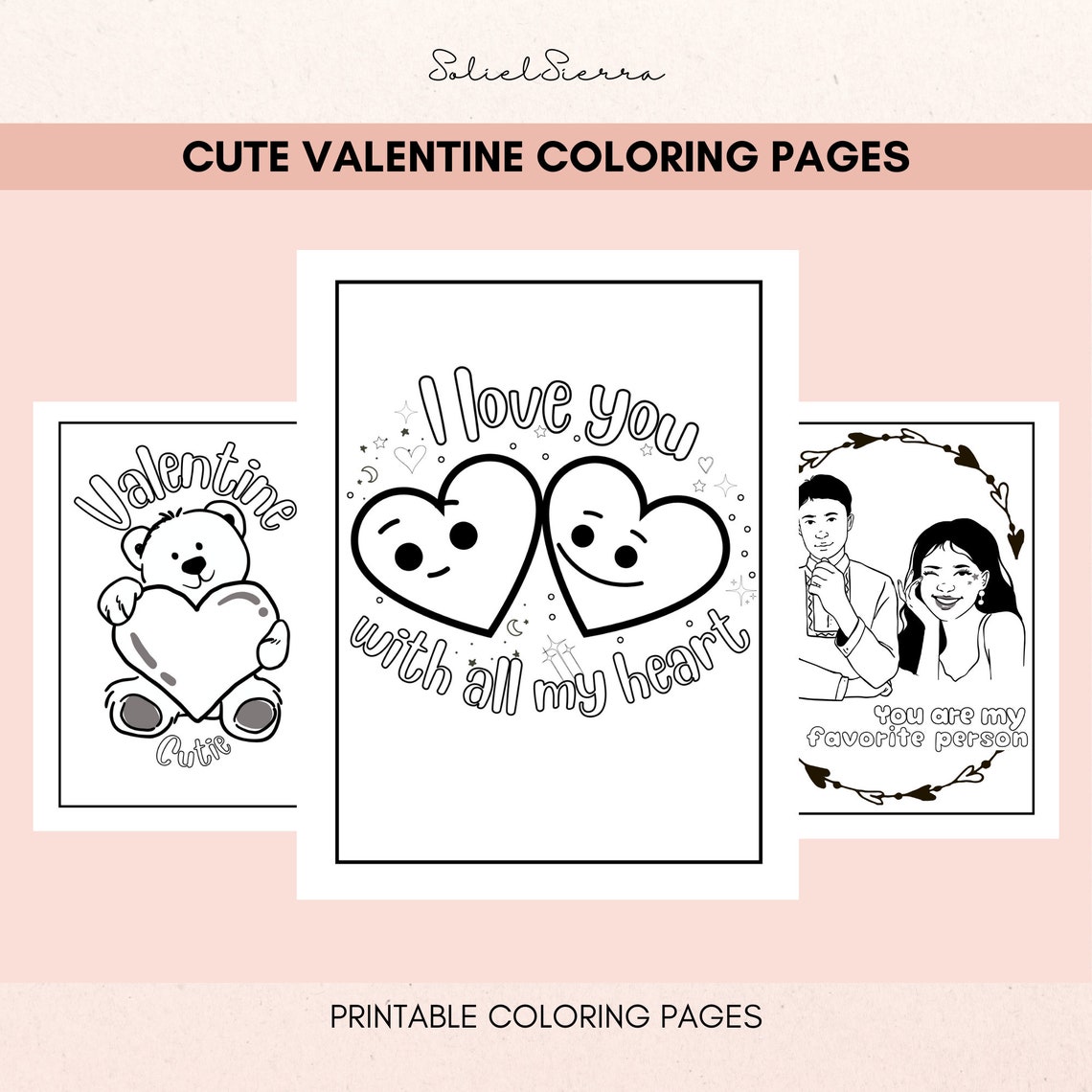 Valentine Coloring Pages, Printable Valentine Coloring Pages, Cute ...