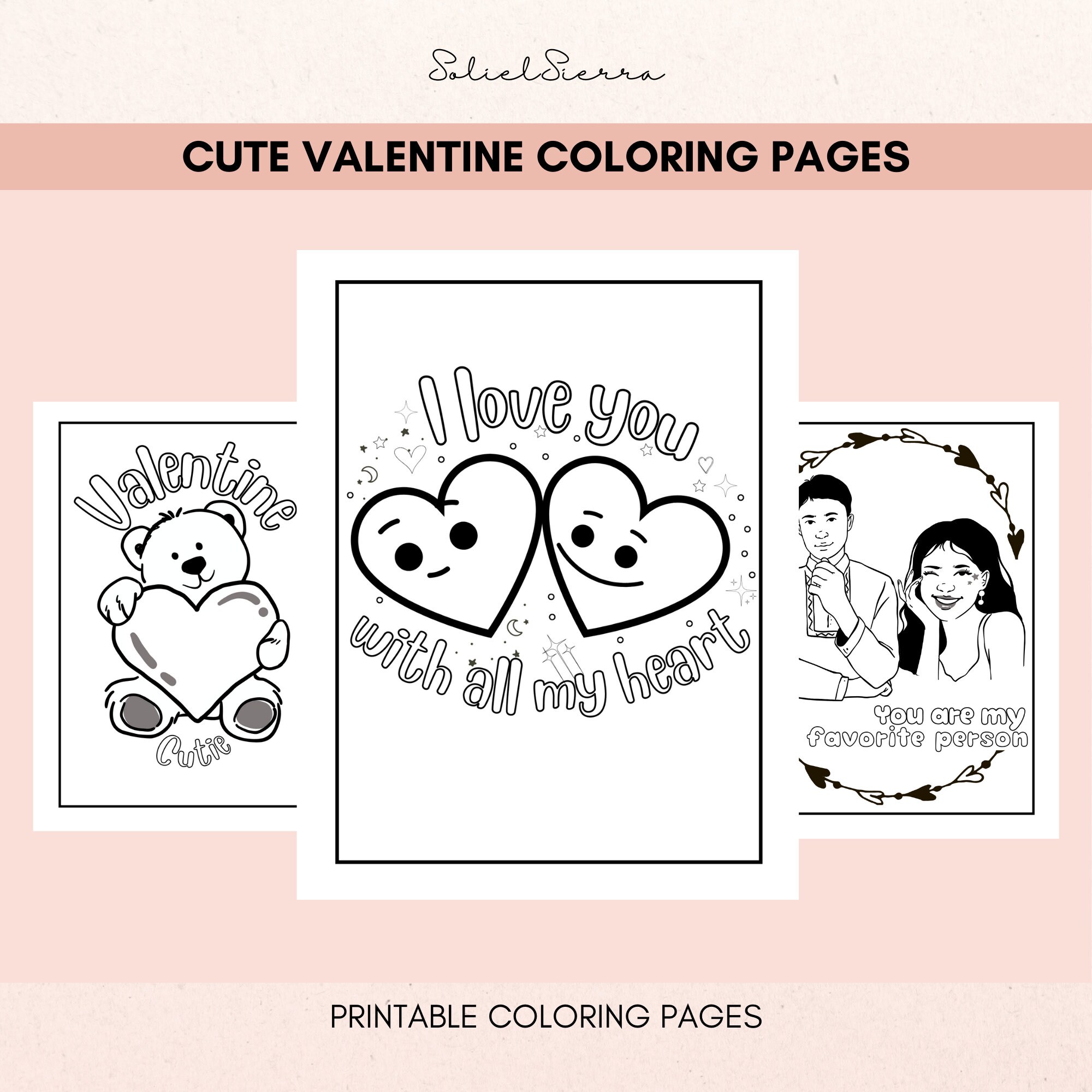 Valentine Coloring Pages, Printable Valentine Coloring Pages, Cute ...