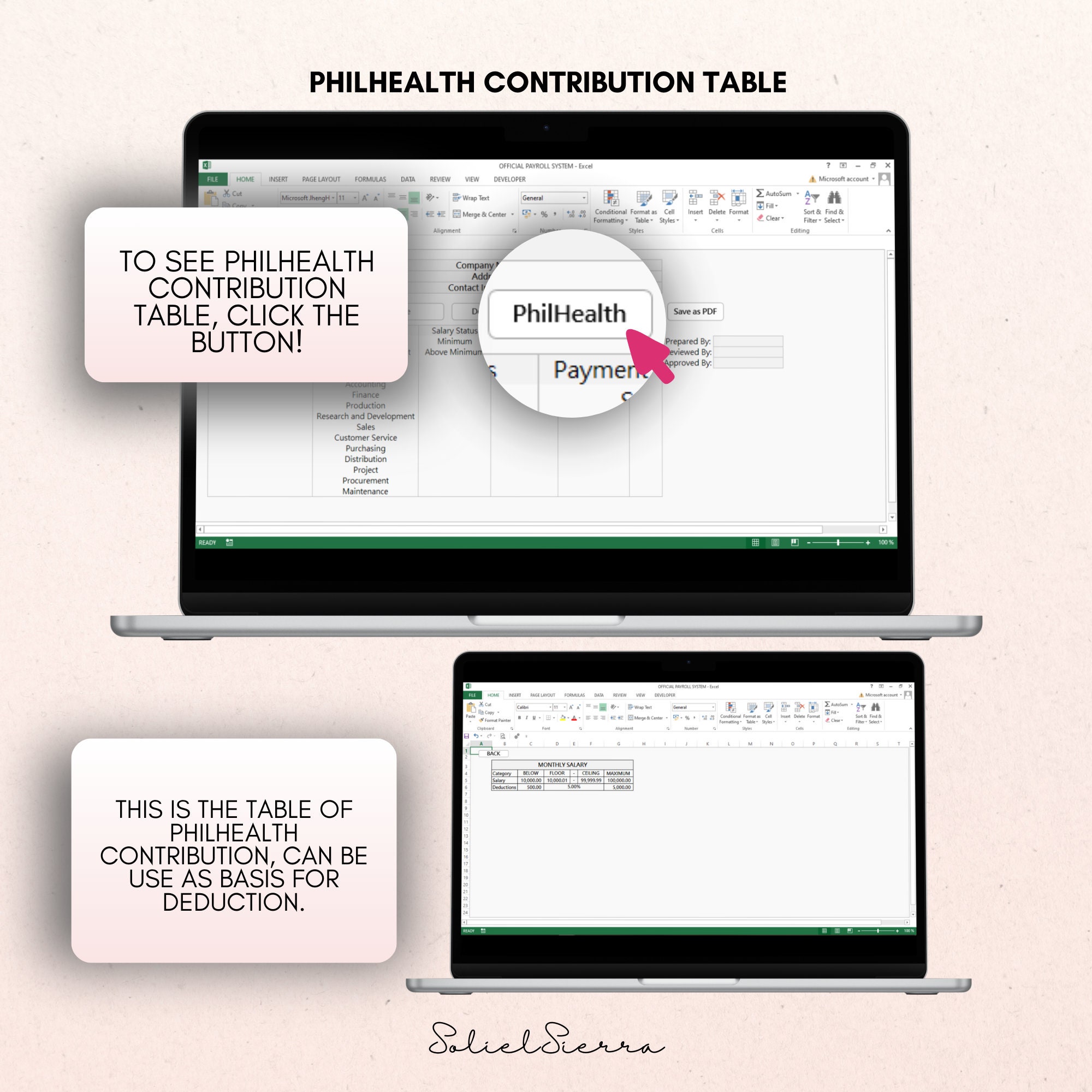 Philippine Payroll Template, Small Business, Payroll Excel, Official ...