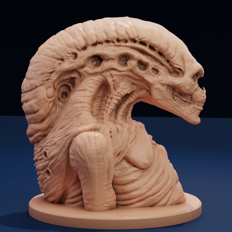 Alien Newborn Bust 3D Print File Model - Etsy