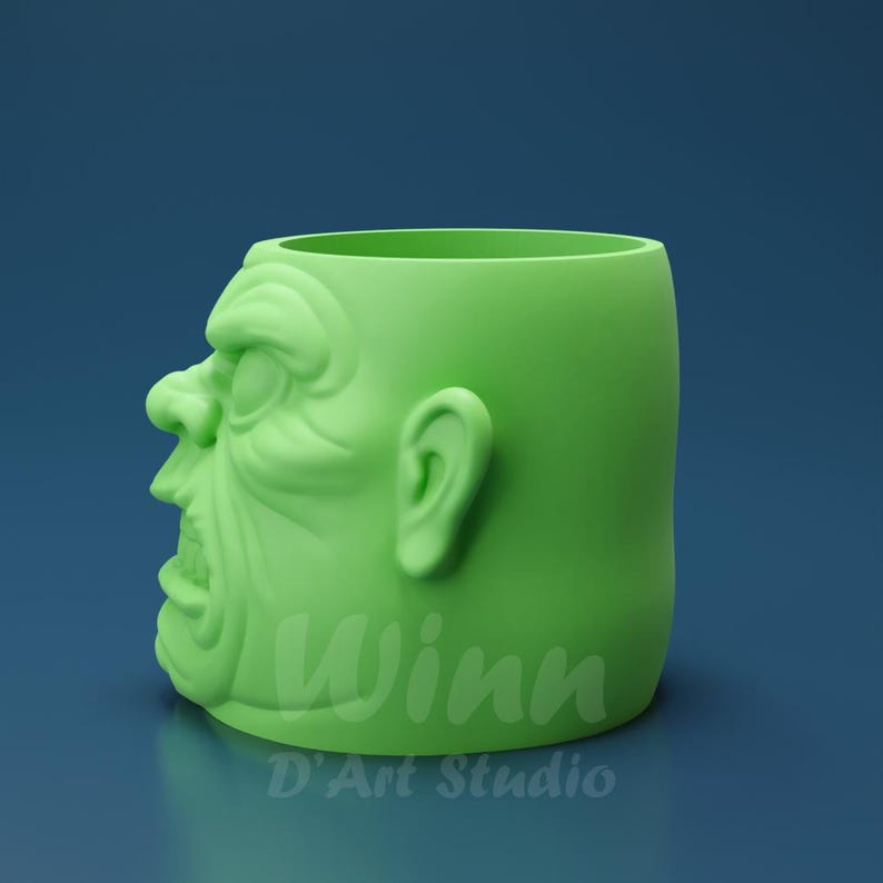 Zombie Head Planter Ver_03 – STL File for 3D Printing - Etsy