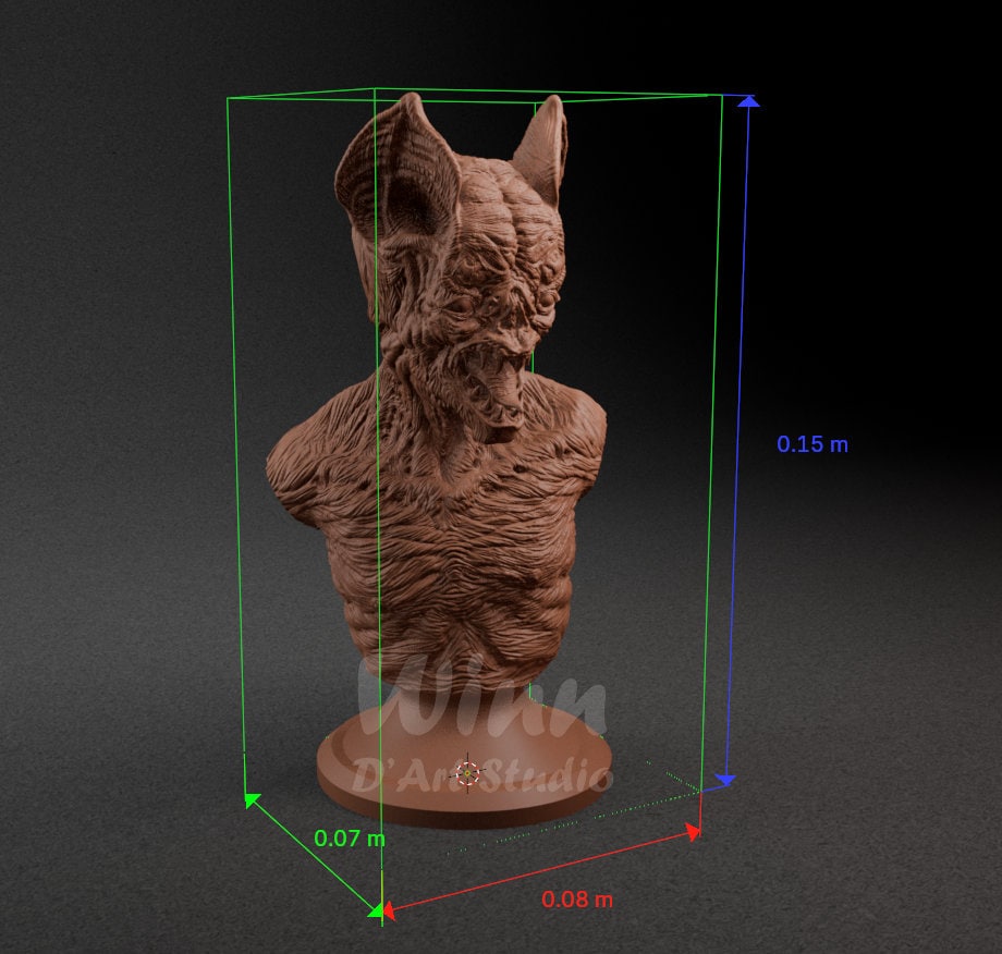 Vampire Monster Bust 3D Model: Horror Creature Sculpture (STL File) - Etsy