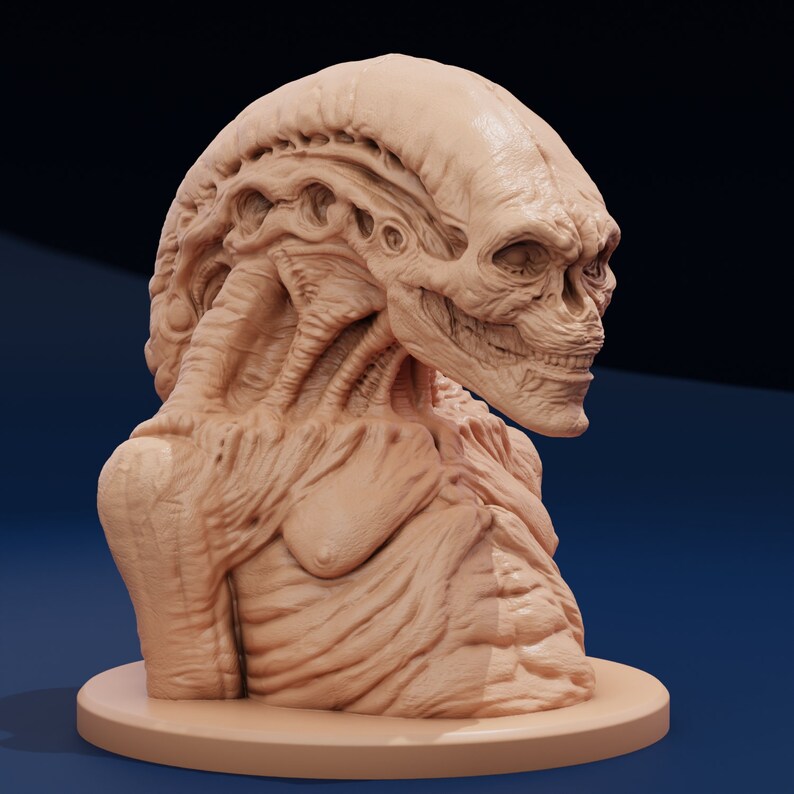 Alien Newborn Bust 3D Print File Model - Etsy