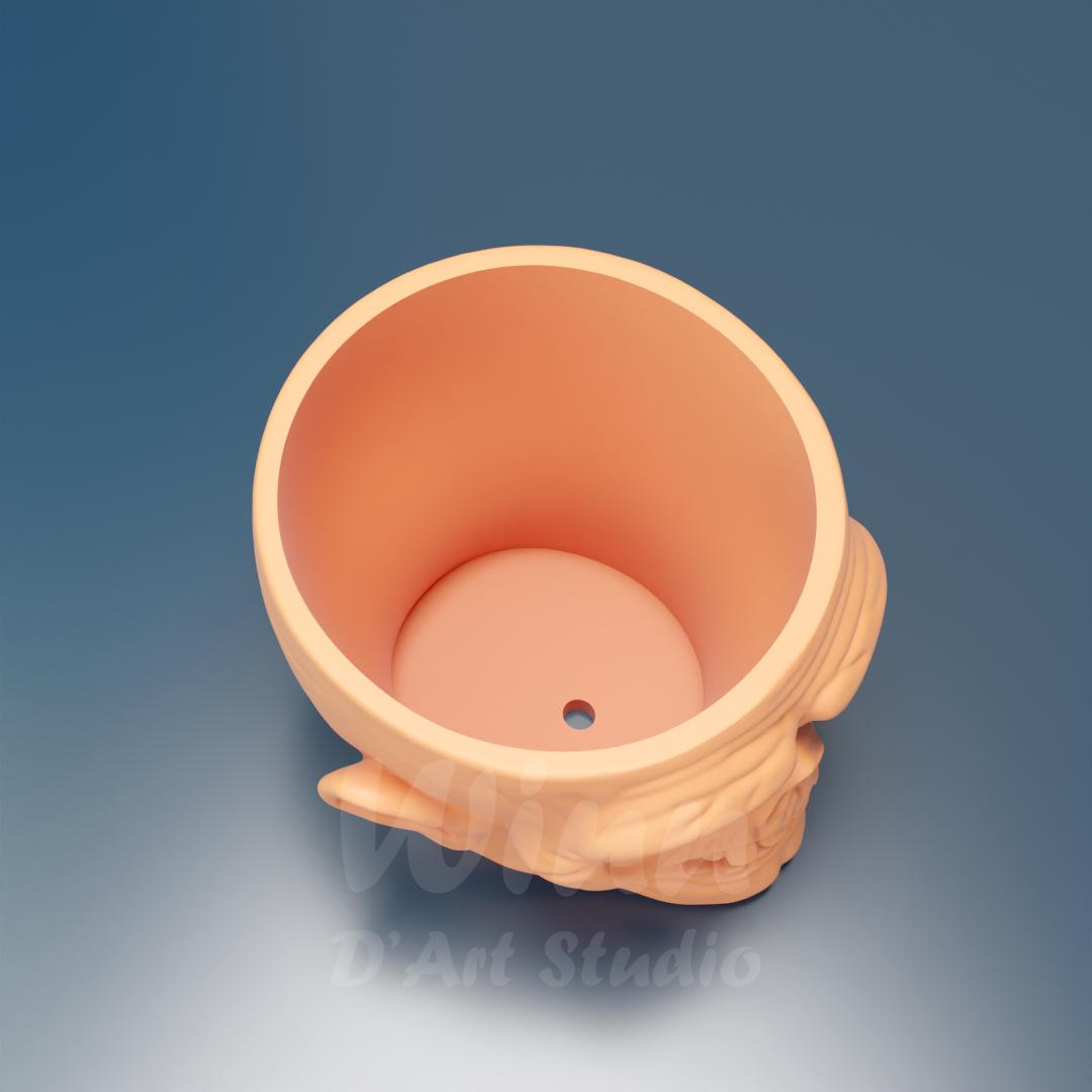 Zombie Head Planter Ver_02 – STL for 3D Printing - Etsy