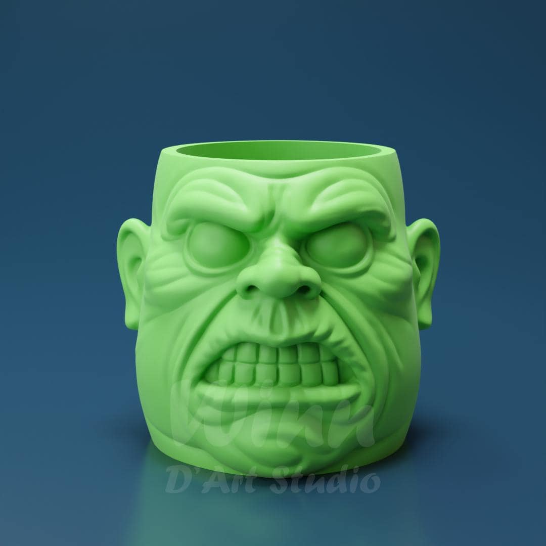 Zombie Head Planter Ver_03 – STL File for 3D Printing - Etsy