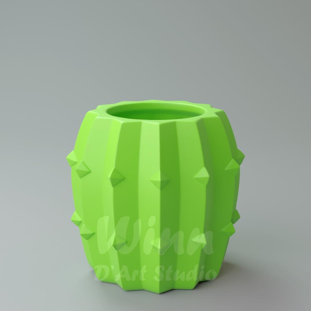 Cactus Planter 3D Print STL Set – Geometric Modern Pots (3 Sizes) - Etsy