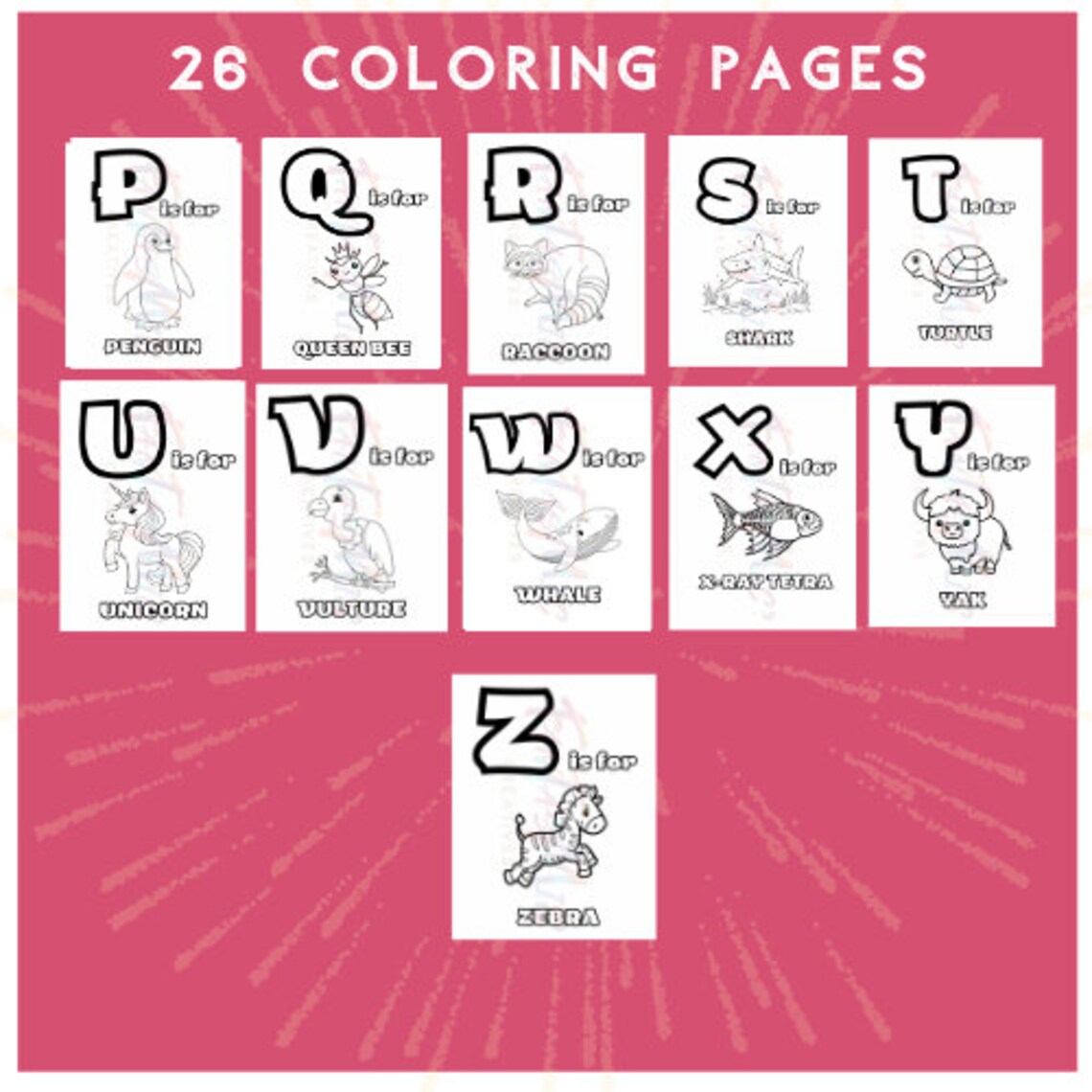 Printable Alphabet Coloring Pages for Kids Alphabet Coloring Pages Kids ...