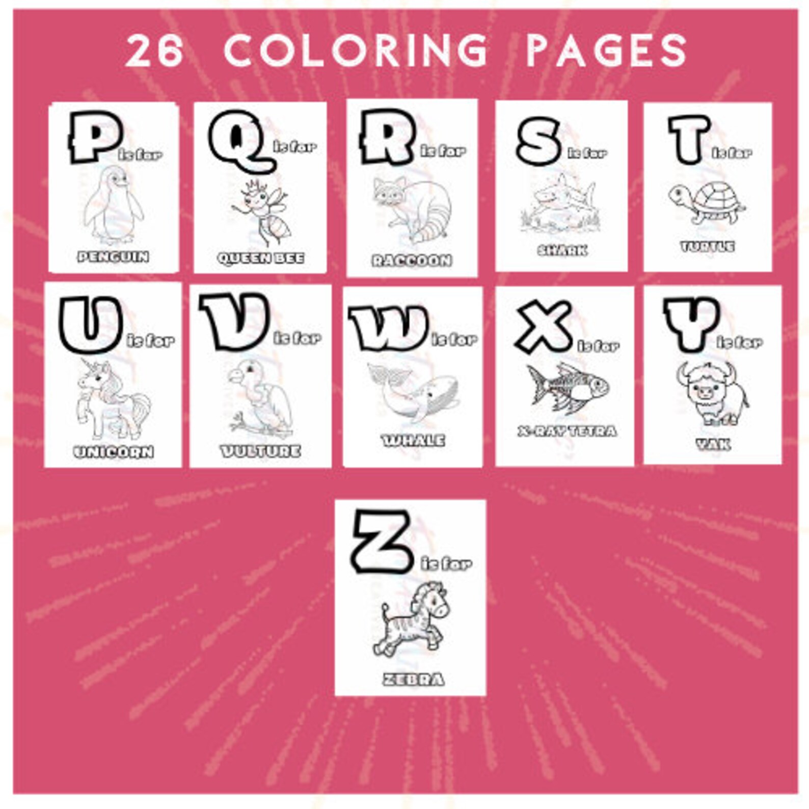 Printable Alphabet Coloring Pages for Kids Alphabet Coloring Pages Kids ...