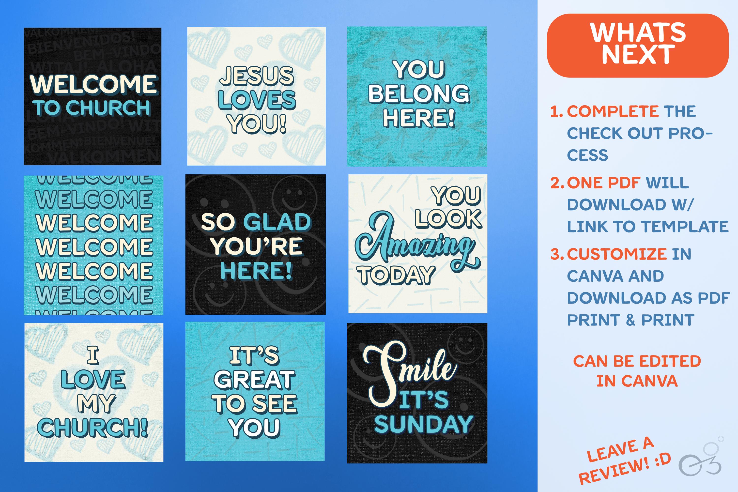 Editable Church Sign Templates | Canva Design (digital Download) - Etsy
