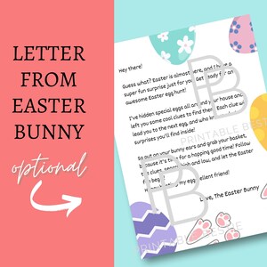Easter Scavenger Hunt for Kids, Easter Bunny Letter, Printable Kids ...