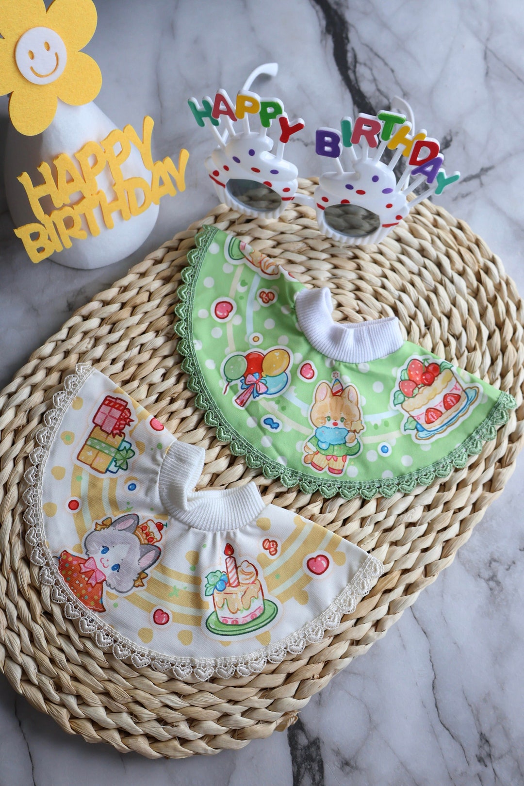 Birthday Collection Pet Bibs for Cats and Dogs Pet Bandana Pet Neckwear ...
