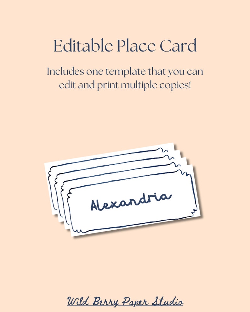 Lily Menu & Place Card: Editable Menu, Place Card - Etsy