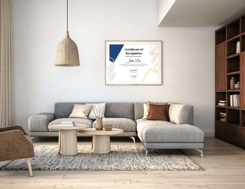 Elegant Editable Certificate of Recognition - Personalized Achievement ...