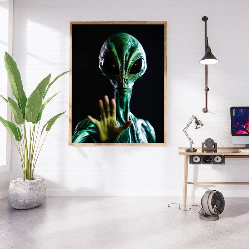 Alien Poster, Alien Movie, Space Poster, Alien Gift, Alien Decor ...