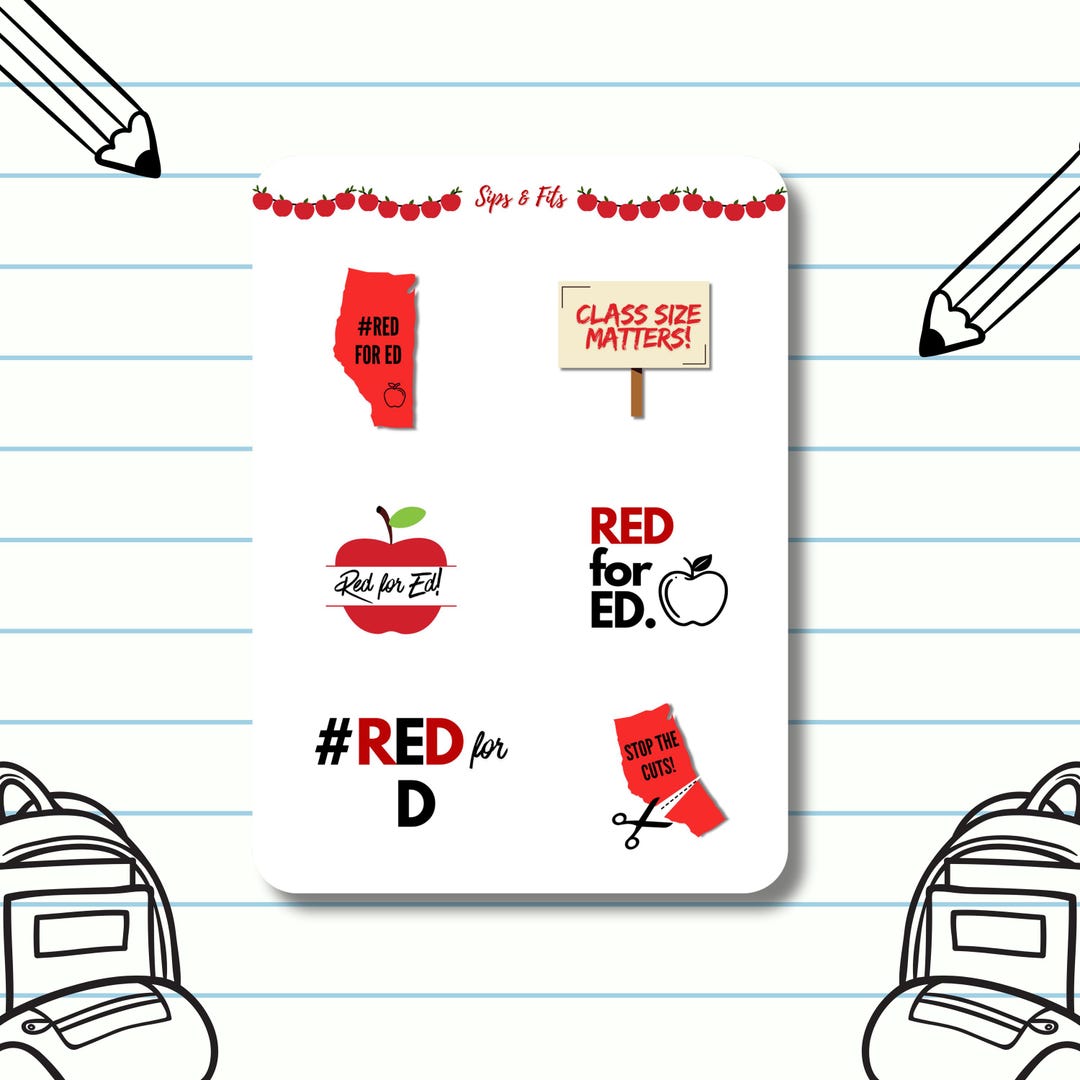 Red for Ed Stickers | Alberta Teacher Strike Support | Education ...